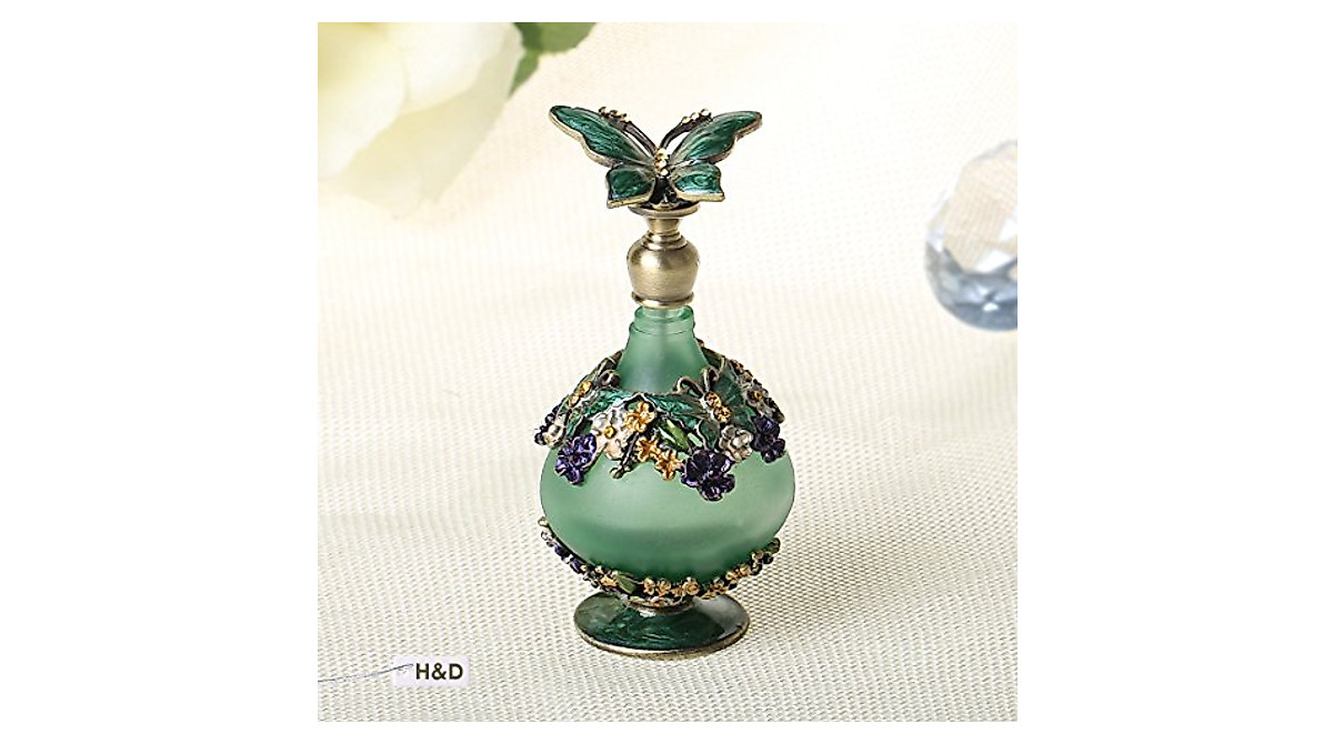 YU FENG Vintage Crystal Perfume Bottles - Elegant Refillable Glass Decor