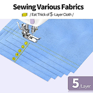 KPCB Tech Sewing Machines for Beginners, 12 Stitches Sewing Machine with Updated LED Strip and Sewing Kit Home Travel Use