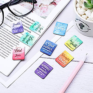 Dianelhall 96 Pieces Inspirational Magnetic Bookmarks Magnet Page Markers Motivational Page Clips Positive Magnetic Book Marker for Students Teachers School Home Office Supplies,16 Styles