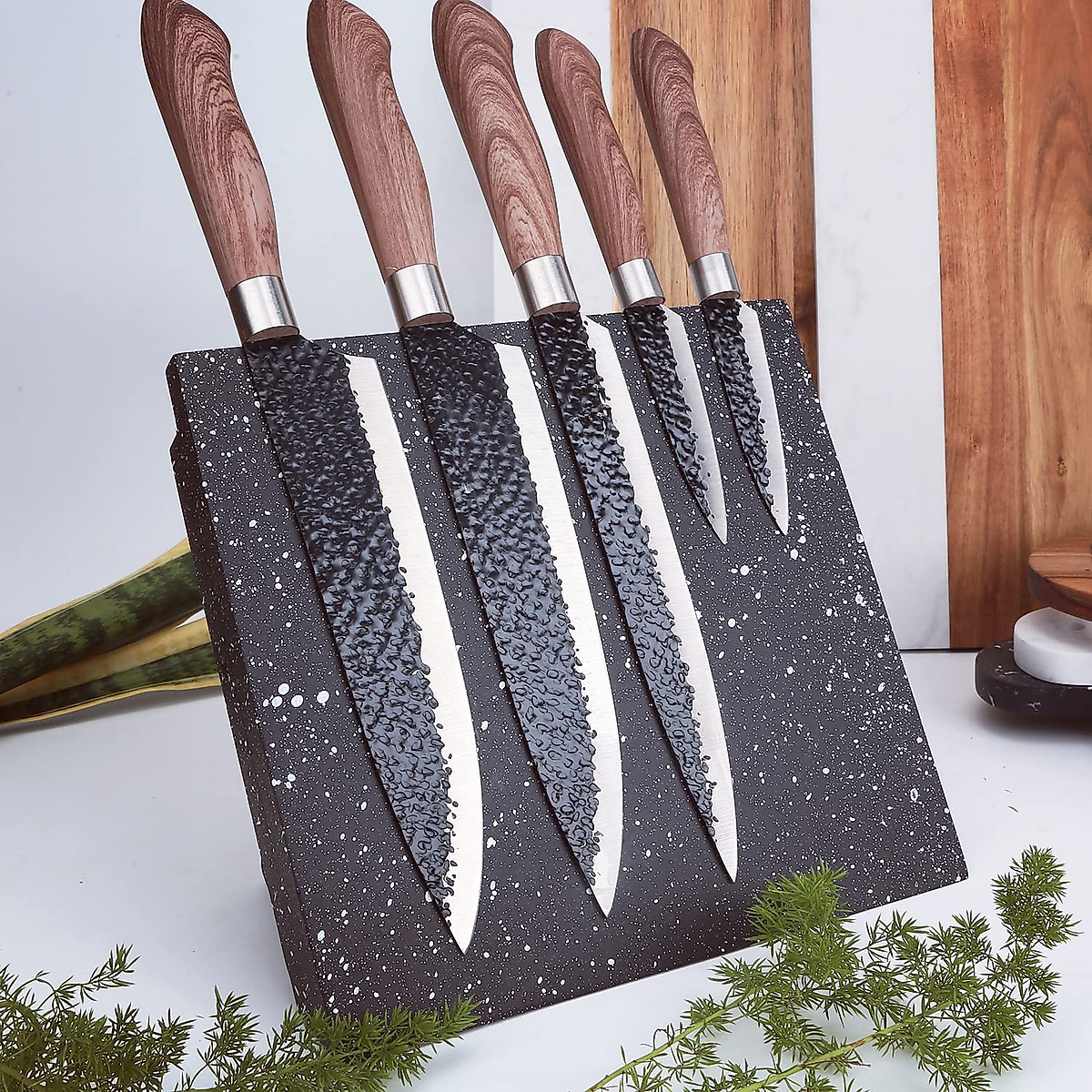 Uniharpa Magnetic Knife Block Holder Rack Magnetic Stands with Strong Enhanced Magnets Multifunctional Storage Knife Holder.