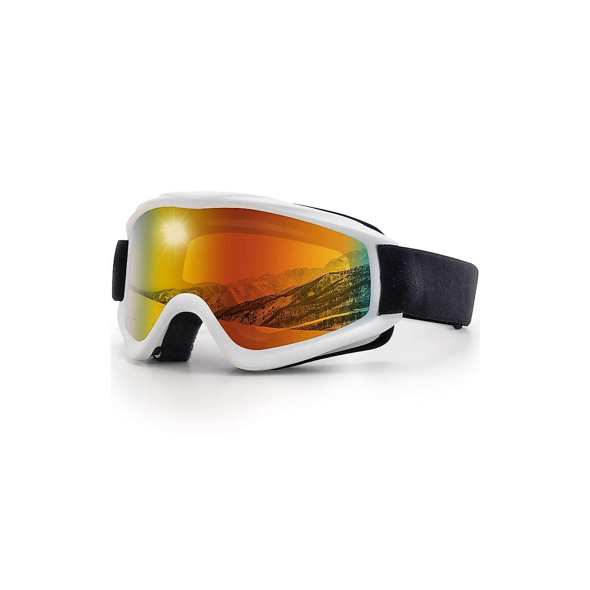 RABIGALA Kids Ski Goggles Bundle with Adult Ski Goggles (revo&silver)