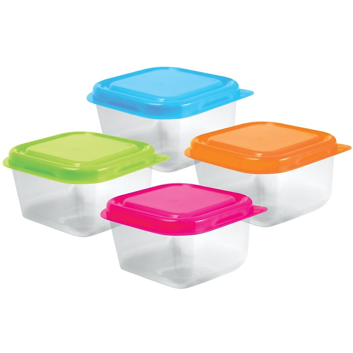 Bead Storage Containers W/Lids 2.5"X1.5" 4/Pkg-
