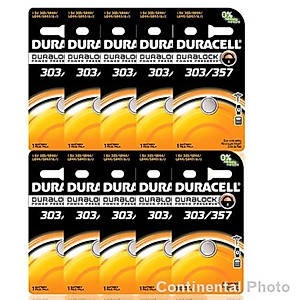 Duracell 20 357 303 A76 PX76 SR44W/SW LR44 AG13 Silver Oxide Battery
