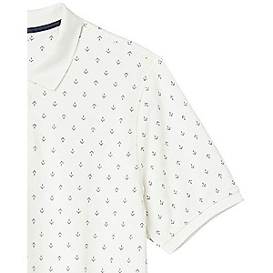 Amazon Essentials Men's Regular-Fit Cotton Pique Polo Shirt, Navy/White, Anchor, XX-Large