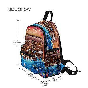 Animals on Noah's Ark Toddler Backpack for Kids-Boy's/Girl's Cute Children Kindergarten School Book Bag with Chest Strap