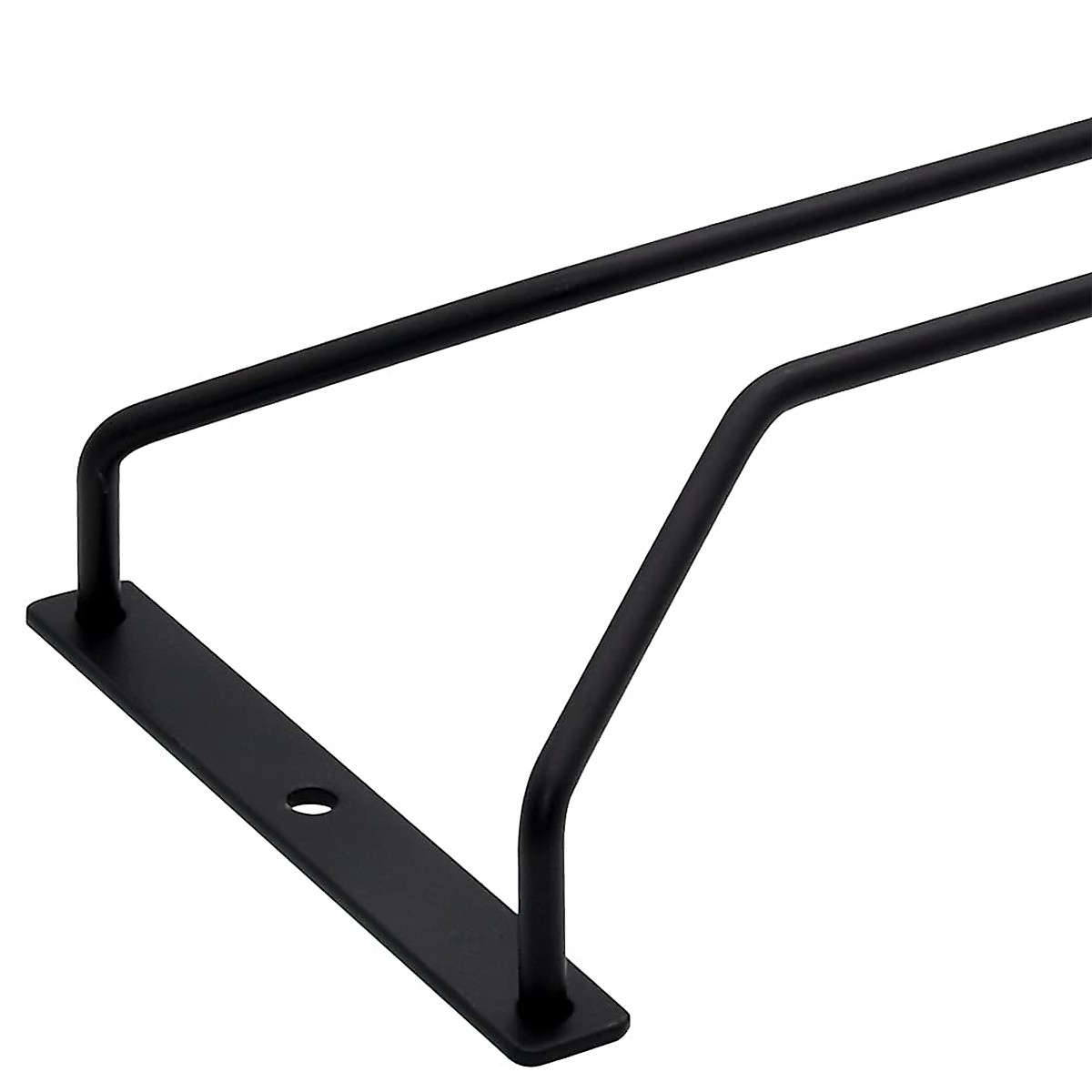 zoohot 9.6-Inch Wine Glass Rack - Under Cabinet Stemware Wine Glass Holder Glasses Storage Hanger Metal Organizer for Bar Kitchen Black (1 Rows, 3 Pack)