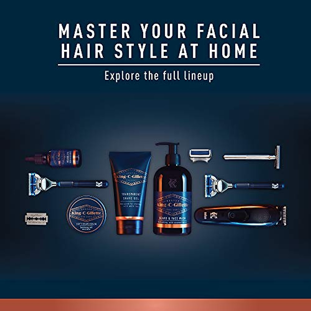 King C. Gillette Men's Beard Care Gift Kit, Beard and Face Wash for Men, Beard Oil, Shave Gel