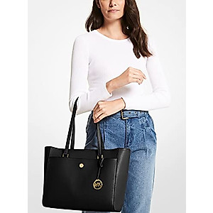 MICHAEL Michael Kors Maisie Large Pebbled Leather 3-IN-1 Tote Bag (Black)