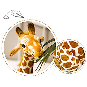 NICERINC Giraffe Stuffed Animal Lifelike Stuffed Animal Design with Wire-Framed Legs & Soft Posable Neck Giraffe Plush Doll for Boys and Girls’s Birthday (20 Inches)