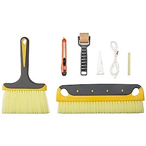Amazon Basics Vinyl Wallcovering Kit with Soft Grip Brushes, 7-Pieces
