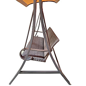 Garden Winds Custom Fit Replacement Canopy Top Cover Compatible with The Member's Mark 990307562, GCM00433B Homewood Wicker Swing - Upgraded Performance RipLock 500 Fabric