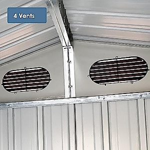 FRANSOUL Outdoor Storage Shed 20x10FT, Metal Shed Backyard Utility Large Storage Shed with 2 Doors and 4 Vents, Metal Car Canopy Shelter for Car, Truck,Bike, Garbage Can, Tool, Lawnmower