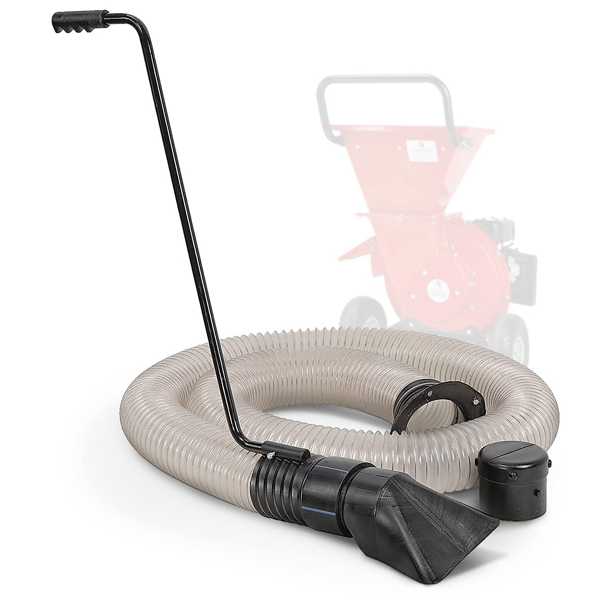 G Wood Chipper Shredder Mulcher Leaf Vacuum Kit & Landworks Earth Auger Power Head Steel 6" Inch x 30" Inch Bit