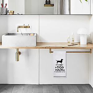 OHSUL It’s Not Dog Hair It’s Dachshund Glitter Absorbent Kitchen Towels Dish Towels Dish Cloth,Funny Dog Hand Towels Tea Towel for Bathroom Kitchen Decor,Dog Lovers Girls Gifts