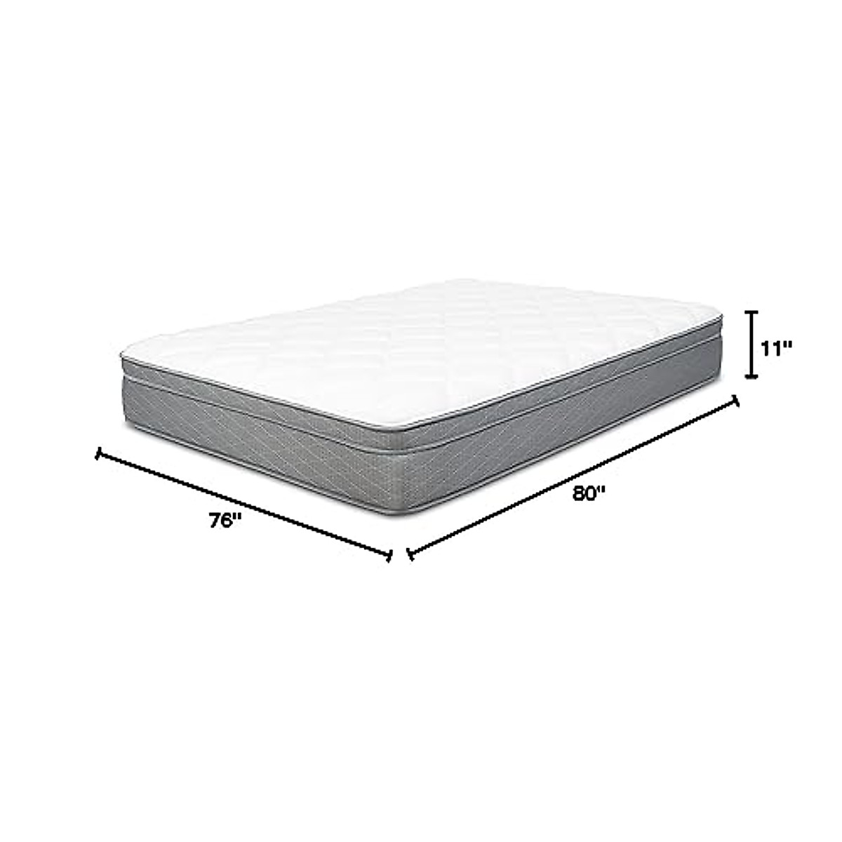 DREAMFOAM Bedding Doze 11" Plush Pillow Top Mattress, King