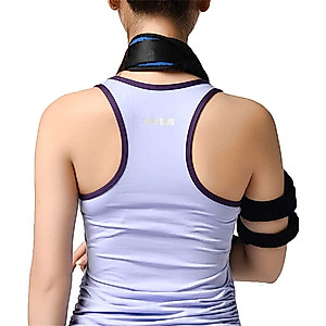 Hinged Elbow Brace, Hinged Support Sling Stablizer for Dislocated Arm, Adjustable Post OP Elbow Brace Stabilizer Splint Arm Injury Recovery Support After Surgery (Left)