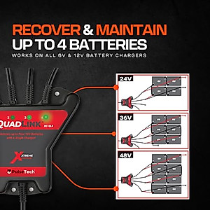 PulseTech QUADLINK – Charge 4 Batteries at The Same TIME, Your existing Charger or Ours, Four Channels from One Charger (XC-QL4)