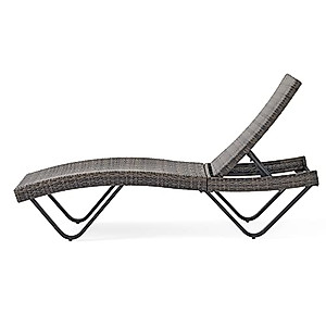 Christopher Knight Home San Marcos Chaise Lounge, Grey
