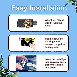 802XL Ink Cartridge TonerSave Remanufactured for Epson T802 T802XL 802 Ink Cartridge for Epson Workforce Pro WF-4734 WF-4730 WF-4740 WF-4720 EC-4020 EC-4030 EC-4040 (Black Cyan Magenta Yellow, 4Pk)