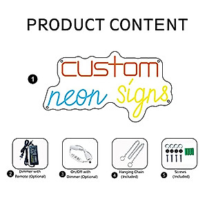 Custom Neon Signs, Neon Sign Customizable for Wall Decor, Personalized Neon Sign for Wedding Birthday Party Gift Party Bar Game Room Home Business Shop Name Logo Neon Sign