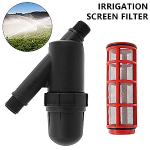 3/4 Inch Screen Irrigation Filter, Stainless Steel Screen Inline Filter, Mesh Conditioning Strainer, Drip IrrigationTank Pool Pump, for Garden Greenhouse Agricultural Drip