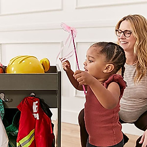 ECR4Kids Streamline Toddler Dress-Up Island, Costume Organizer, Grey Wash