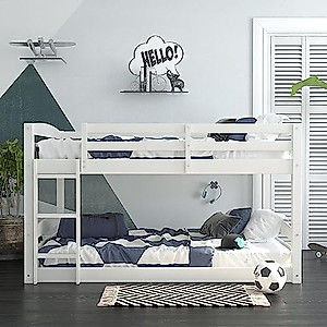 DHP Phoenix Full-Over-Full Floor Bunk Bed, White