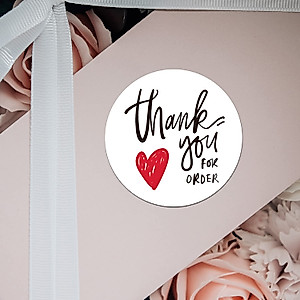 50Pcs Thank You for Your Order Stickers Labels for Shopping Small Business Shop, Online Retailers, Boutiques, Use on Bags, Boxes and Envelope Stickers (2 Inch)
