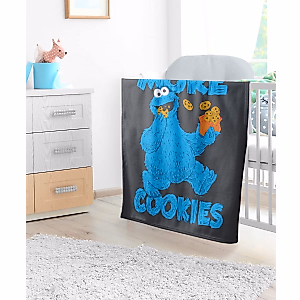 LOGOVISION Sesame Street Lightweight Baby Blanket, 30"X40", More Cookies Unisex for Infants Girls & Boys
