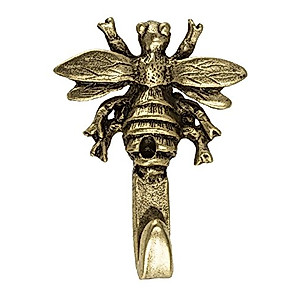 Norma Jean Designs Mini Metal Bumble Bee Hooks, Set of 3, Gold Finish