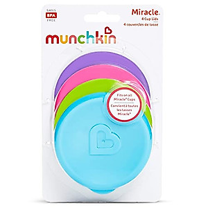 Munchkin® Miracle® 360 Sippy Cup Lids, 4 Count, Pink/Blue/Green/Purple
