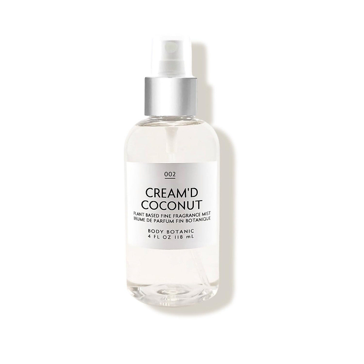 Cream'd Coconut Fine Fragrance Mist by Body Botanic 4 Fl Oz 118 mL - an Irresistible Blend of Coconut Milk, Fresh Coconut, Cashmere and Vanilla Noir