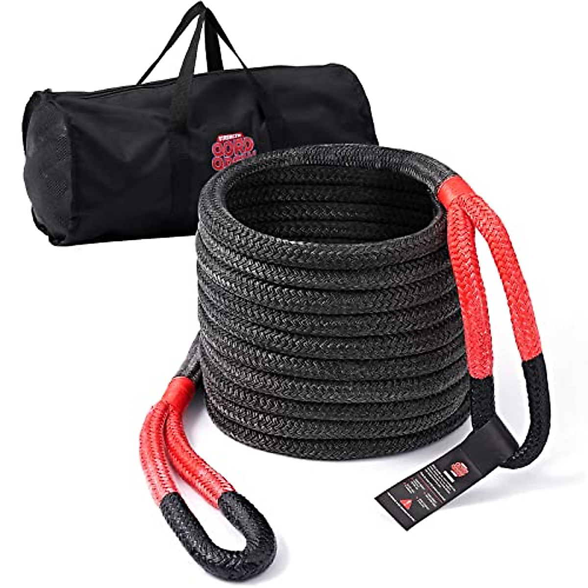 Kinetic Tow Rope Recovery Strap 20 ft x 7/8 in, 28600lbs Off-Road Kinetic Recovery Tow Rope for Truck Heavy Duty Elastic Snatch Ropes Towing Gear for Most Vehicles