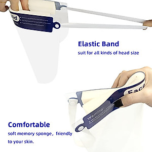 ANDX 10 Pack Safety Clear Face Shield Anti Fog Face Shield for Women & Men Protective Face Shields