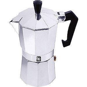 Bene Casa Classics BC-17720 3-Cup Aluminum Espresso Maker, silver