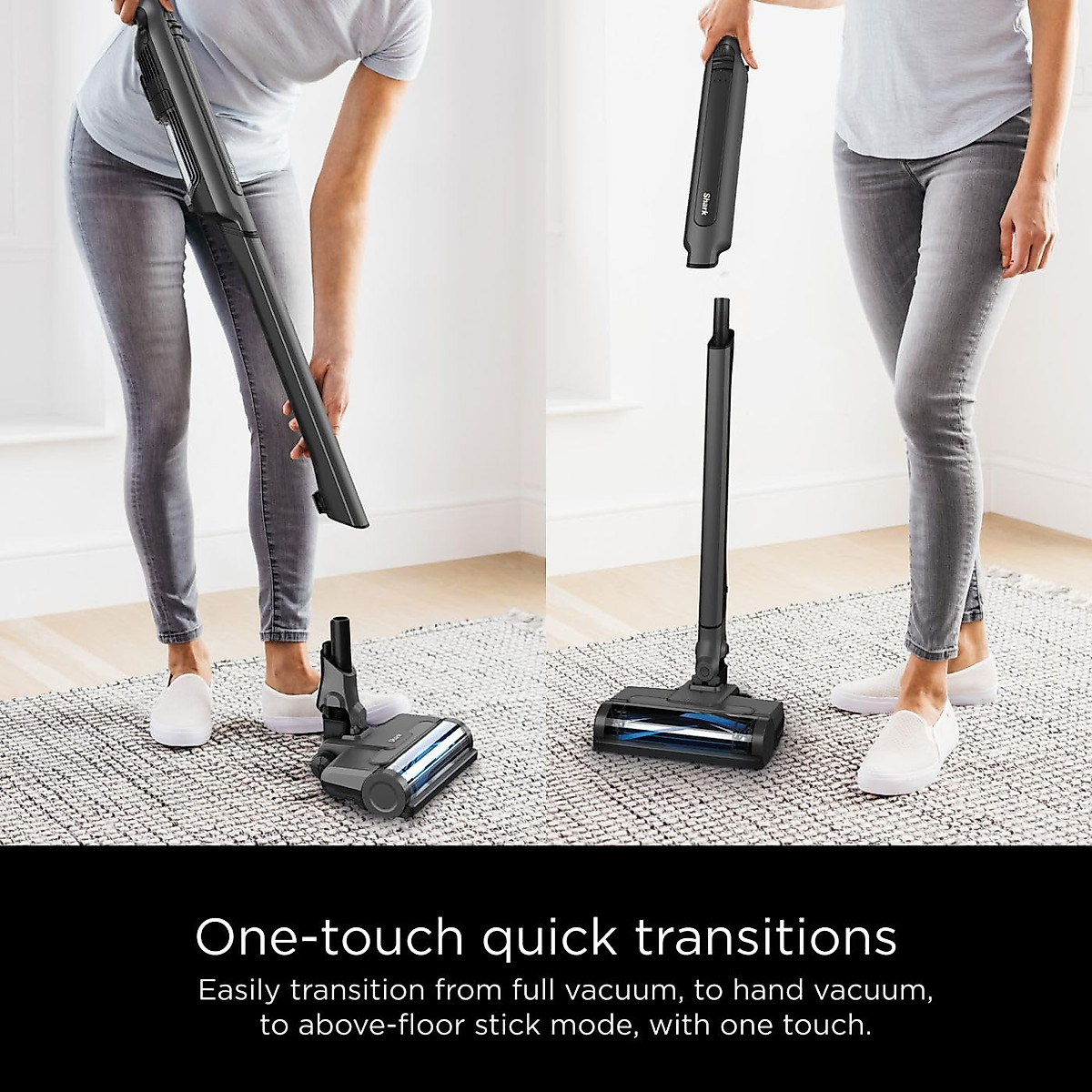 Shark WANDVAC System Pet Ultra-Lightweight Powerful Cordless Stick Vacuum with Charging Dock, WS642, Grey