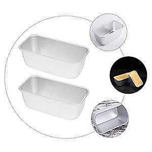 Luxshiny Bread Pan 2pcs Toast Box Bread Mold, Rectangle Loaf Pan, Baking Tray, Toast Baking Box for Kitchen Restaurant Bread Loaf Pan