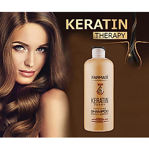 FARMASi Keratin Theraphy Repairing Shampoo for Dry and Damaged Hair 360 ml / 12.2 fl.oz