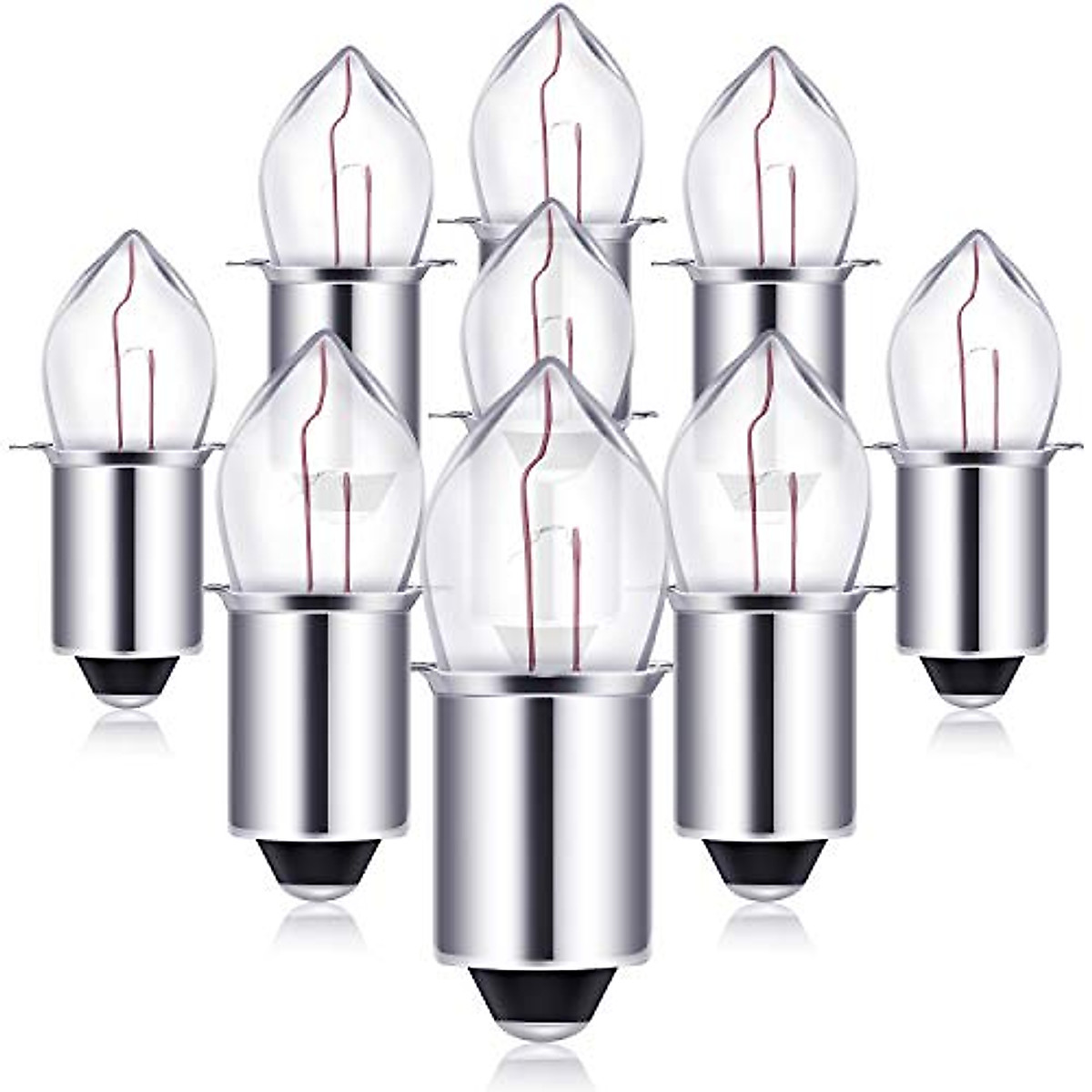 Mudder 8 Pieces 2D-2.4-Volt 0.7A Krypton Flashlight Bulb Replacement Bayonet Base Bulb