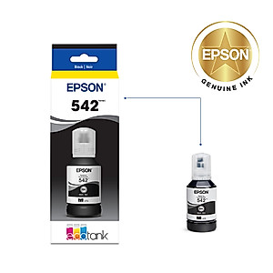 EPSON T542 EcoTank Ink Ultra-high Capacity Bottle Black (T542120-S) for select Epson EcoTank Printers
