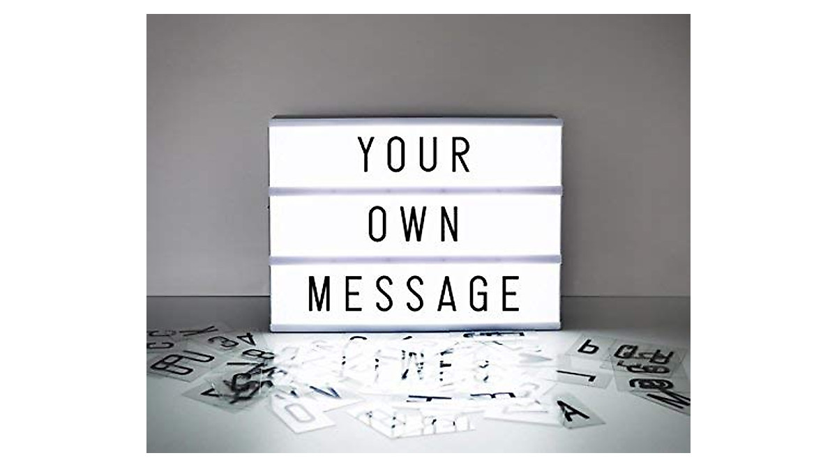 Cinematic Light Box Sign - Personalize with 105 Emojis