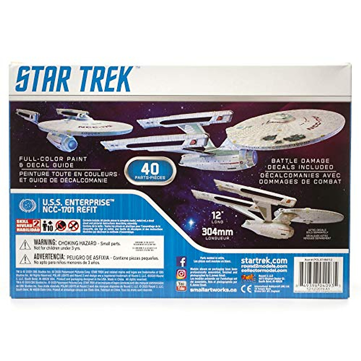 Polar Lights Star Trek U.S.S. Enterprise Refit Wrath of Khan Edition 2T 1:1000 Scale Model Kit