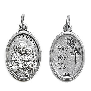 Catholica Shop St Joseph Oxidized Medals - Pack of 12 Units