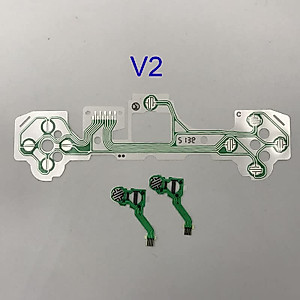 Conductive Film Keypad Flex Cable for PS5 Version 1.0 2.0 Controller Button Ribbon Circuit Board Replacement (Latest V2.0)