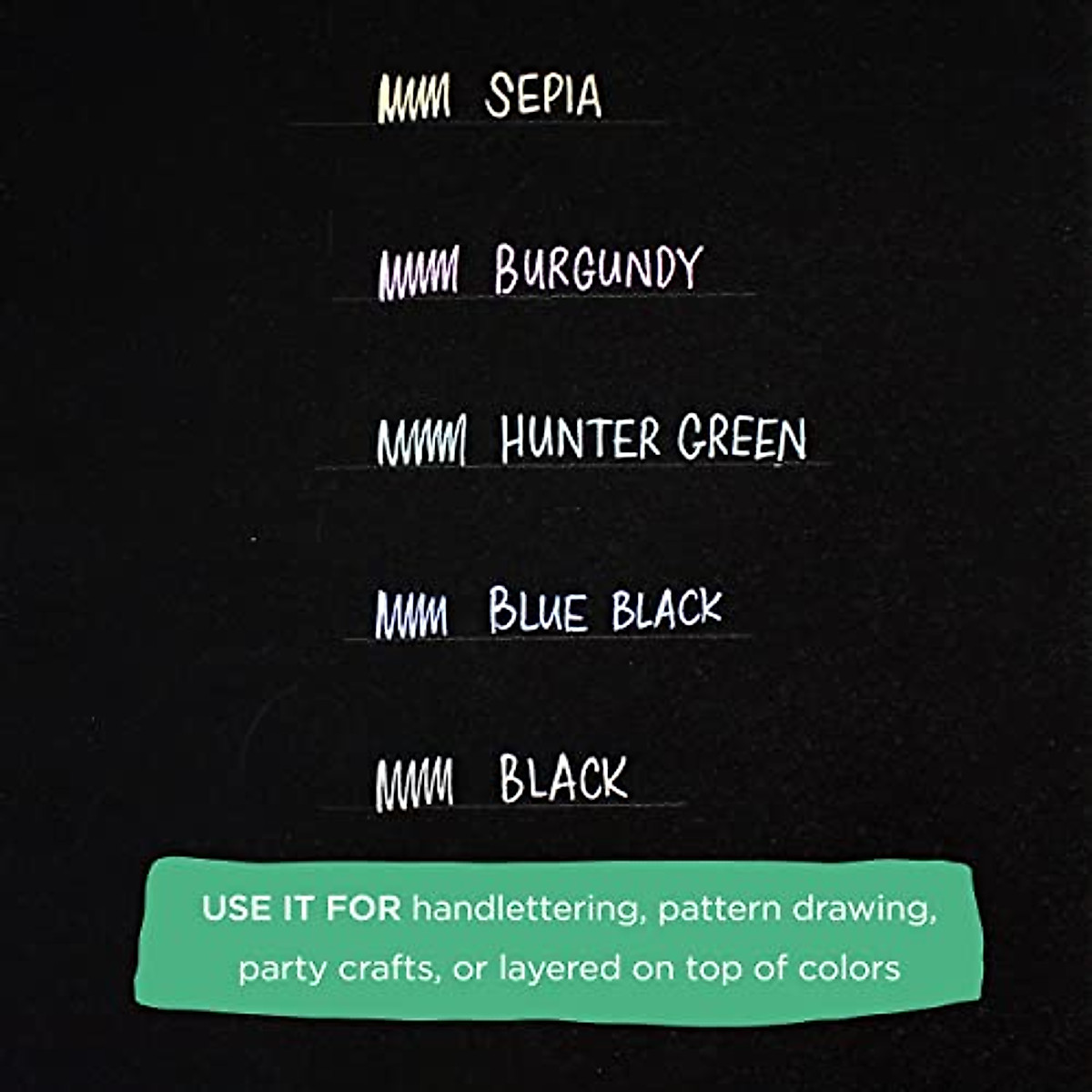 SAKURA Gelly Roll Metallic Gel Pens - Pens for Scrapbook, Journals, or Drawing - Dark Metallic Ink - Medium Line - 5 Pack