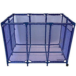 Essentially Yours Pool Noodles Holder, Toys, Floats, Balls and Floats Equipment Mesh Rolling Storage Organizer Bin, Extra-Large, (47.2" W x 30.2" L x 34" H), Blue Style 455119