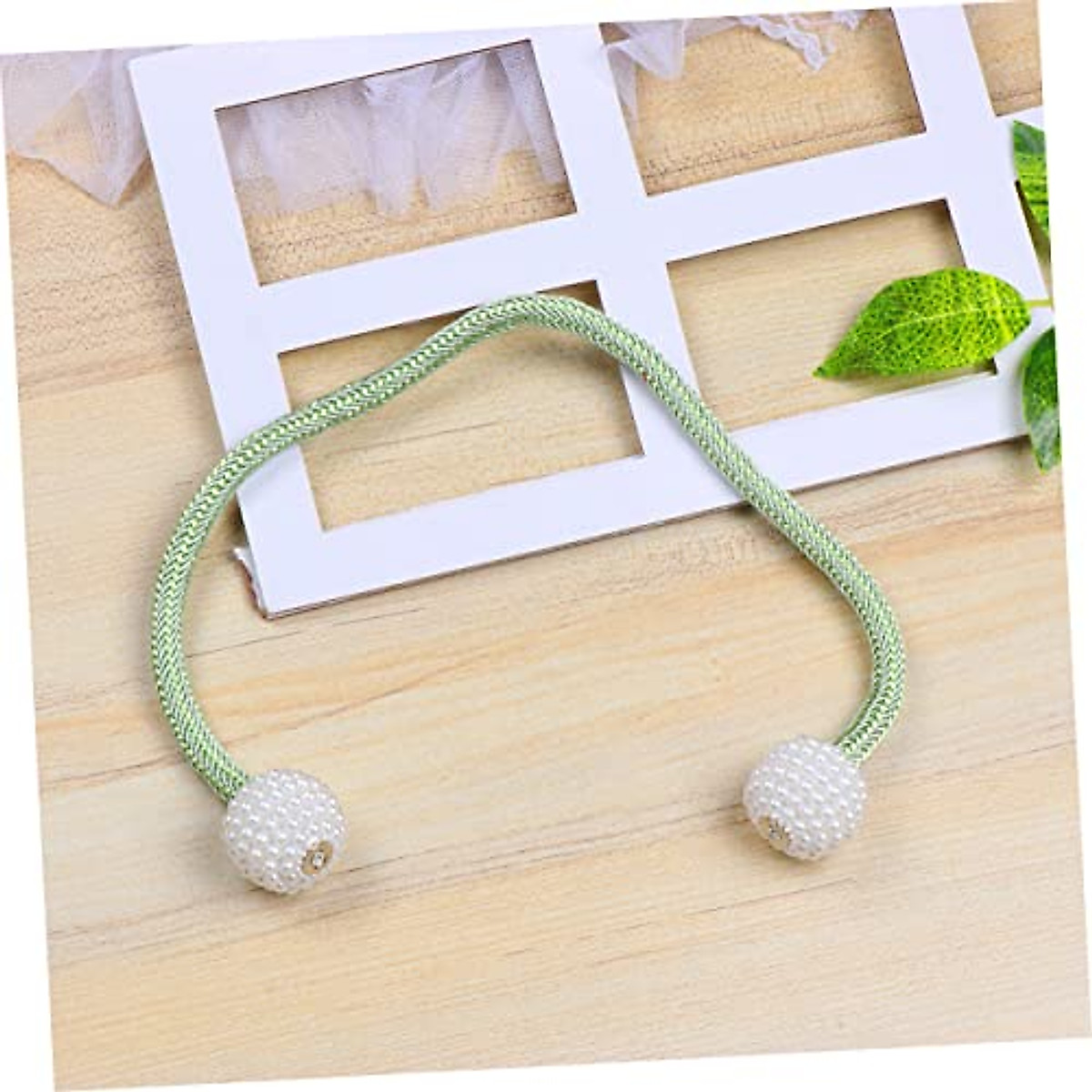 BESPORTBLE 2 Pcs Drapery tie Backs Window tiebacks Shower Curtain tie Backs Rope Curtain holdbacks Window Treatments Curtains Curtain tiebacks Curtain Rope tie Backs Magnet Fasteners