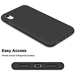 HHUAN Case for Ulefone Note 6 (6.10") with 2 Tempered Glass Screen Protector. Ultra-Thin Black Soft Silicone Anti-Drop Phone Cover, TPU Bumper Shell Case for Ulefone Note 6 - LF22