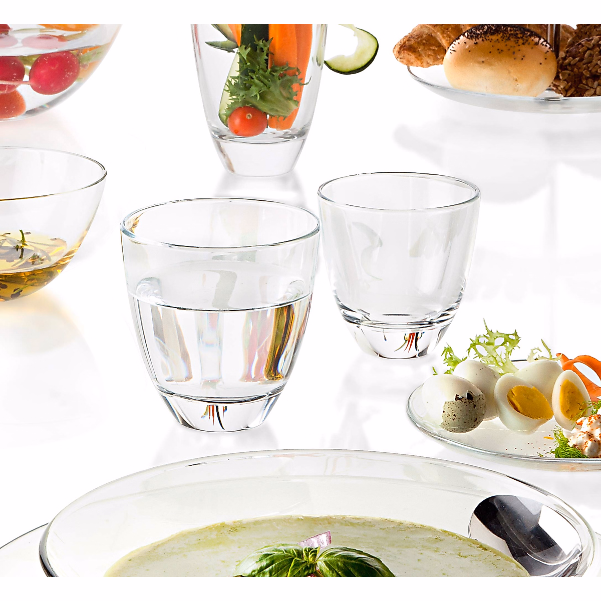 Barski - European Glass - Double Old Fashioned Tumbler - Uniquely Designed - Set of 6-12 oz. - Made in Europe