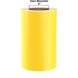 Premium Vinyl Label Tape for DuraLabel 9000 / Kodiak, LabelTac 9, VnM 8, SafetyPro 9G and Viscom ProMax 9, Yellow, 9" x 150'